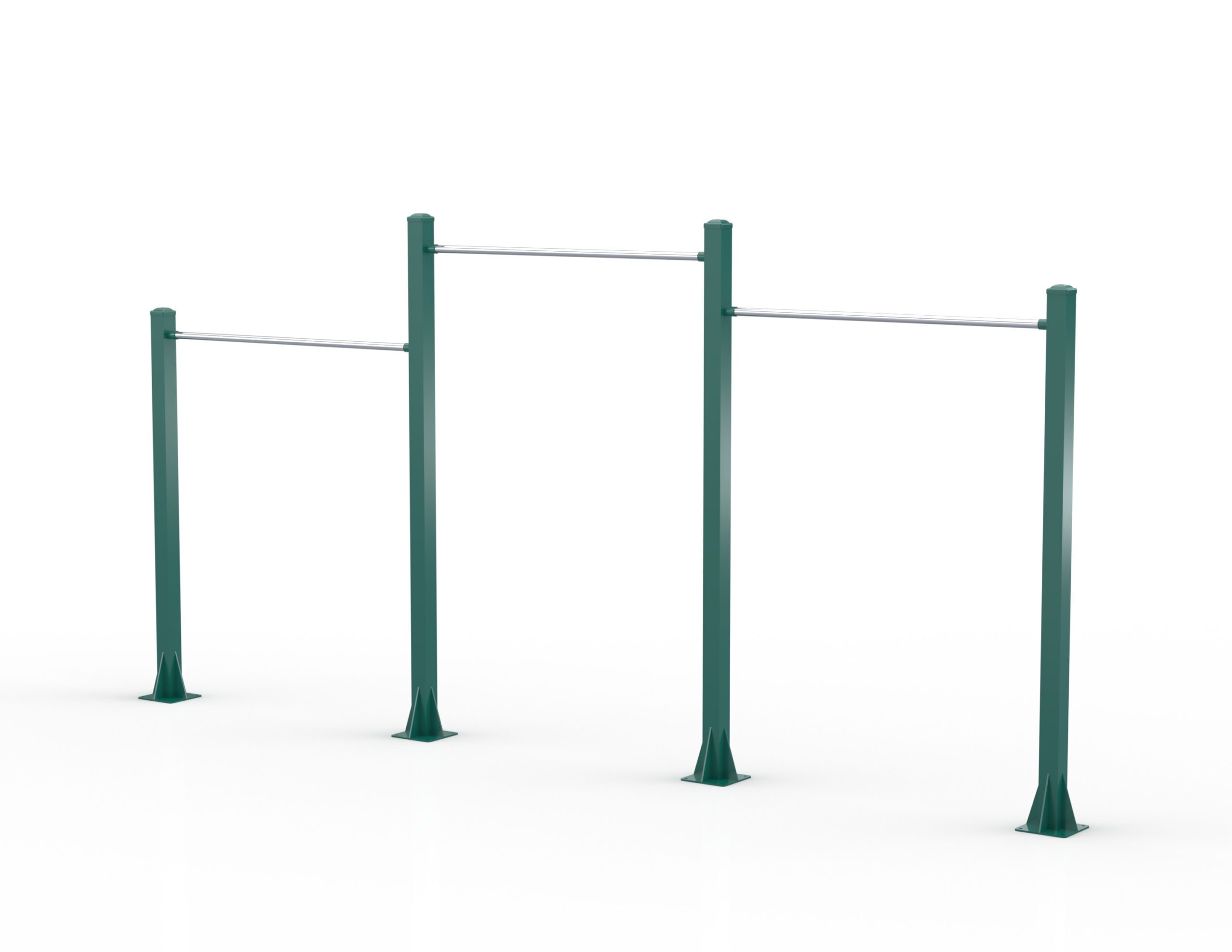 Tri-Level Horizontal Bar (HBAR3) - Outdoor Gym Equipment